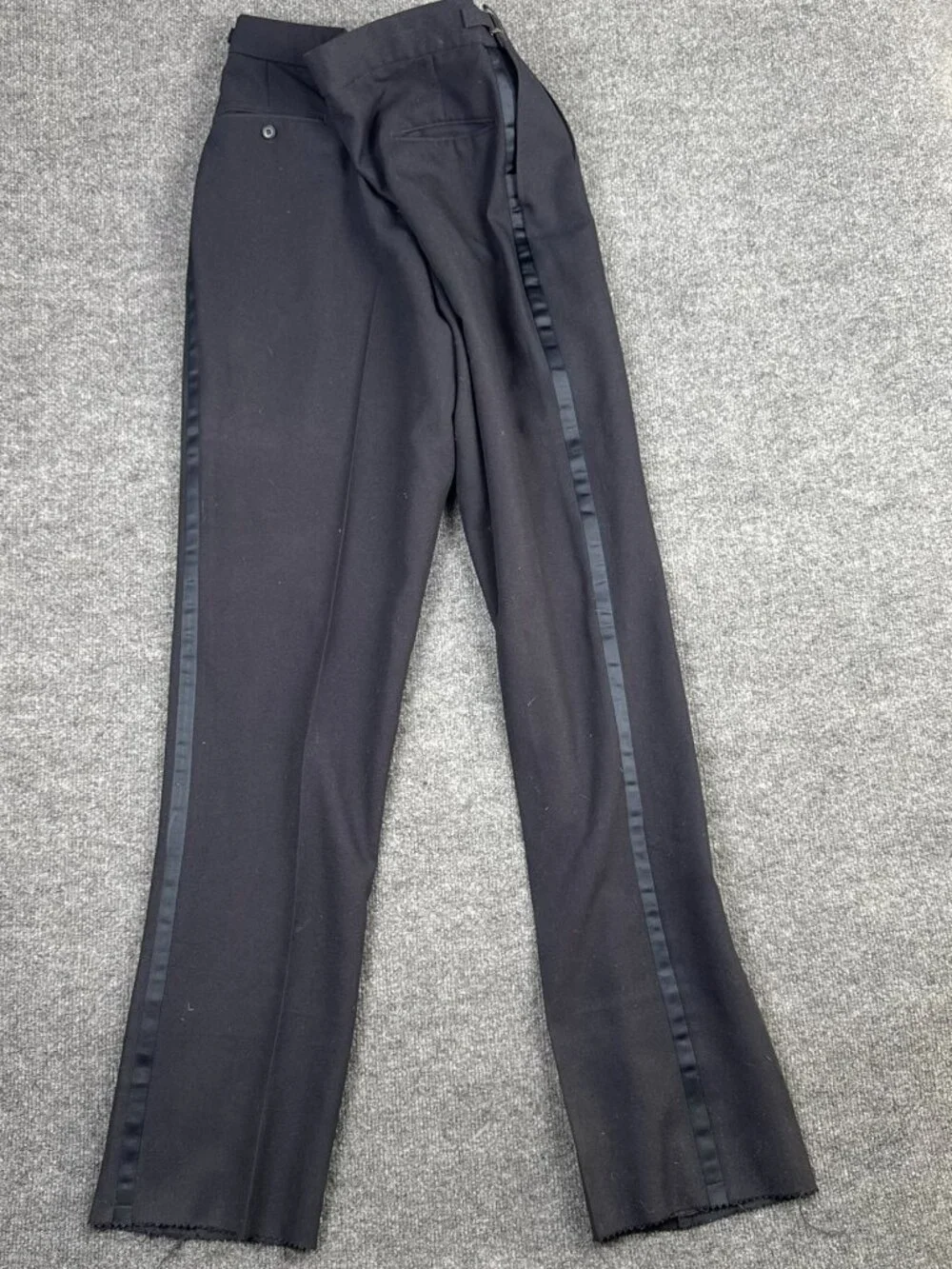 Pants | Raffinati Formal Mens Tuxedo Pants Dark Blue Satin Stripe 36 37 ...